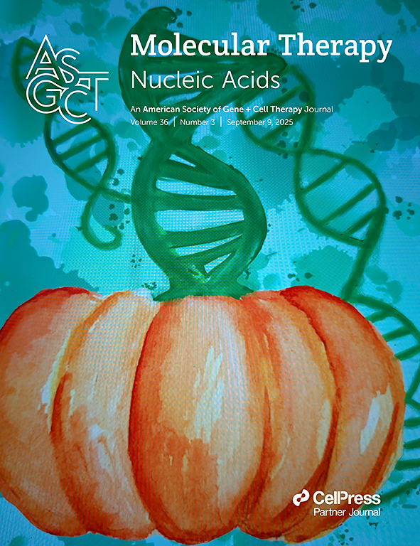Molecular Therapy-Nucleic Acids:IF=6.1，国人发文第一，中科院二区Top期刊